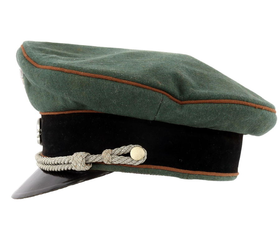 WW2 German SS-Totenkopfverbände Concentration Camp Officer Visor Cap ...