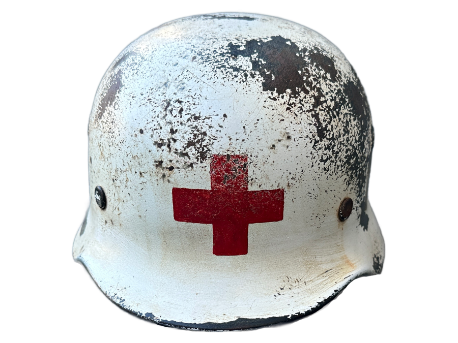 WW2 German M40 Army Heel Medic Single Decal Helmet Original | World War ...