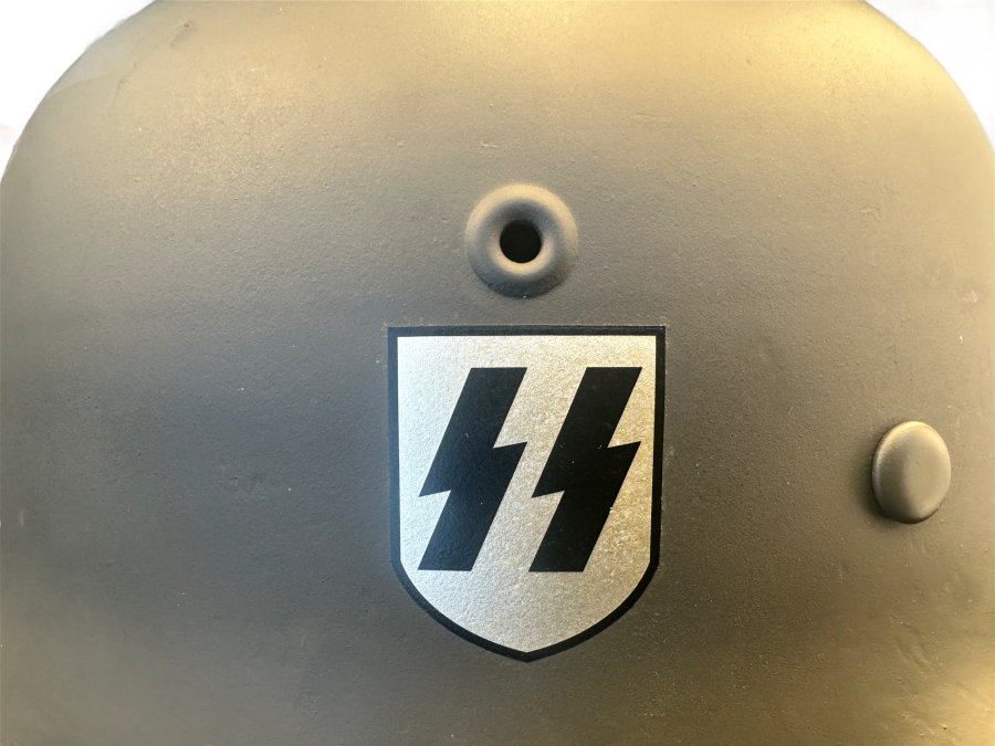 German Waffen SS M42 Single Decal ET64 Helmet Reproduction | World War ...