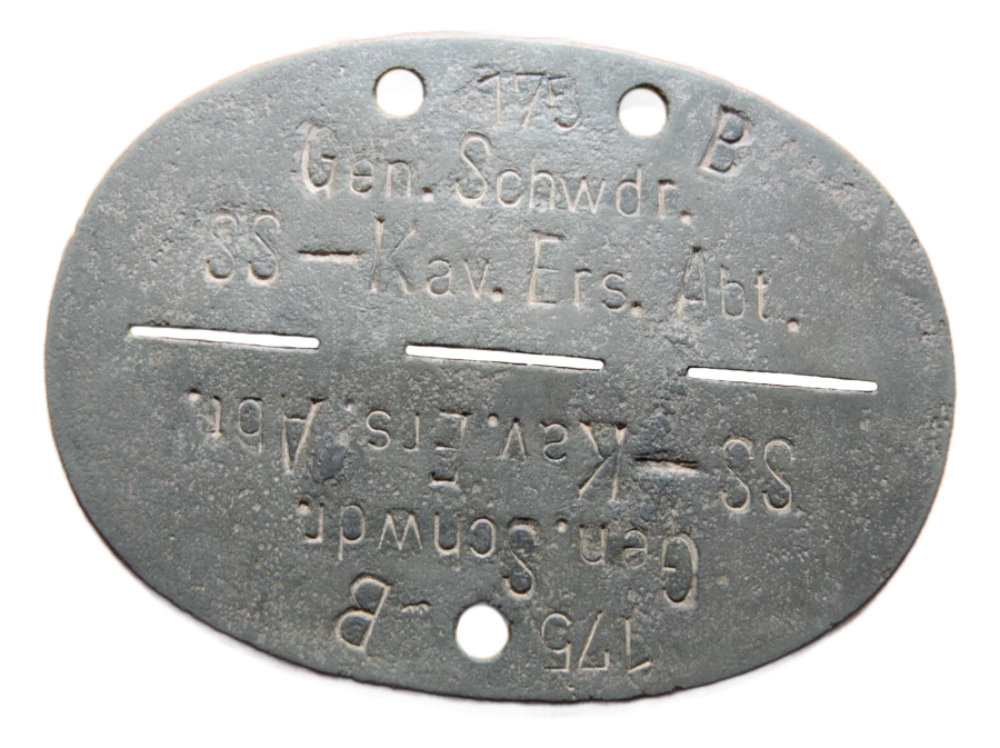 WW2 RARE German Wehrmacht ~S~~S~ Identification Tag ( 175Gen. Schwdr ...