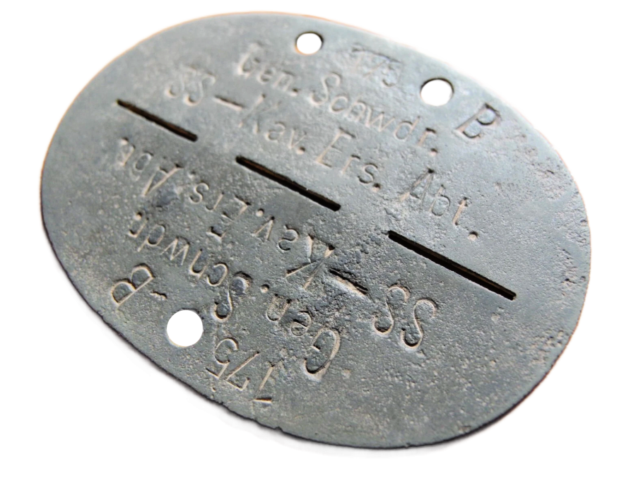WW2 RARE German Wehrmacht ~S~~S~ Identification Tag ( 175Gen. Schwdr ...