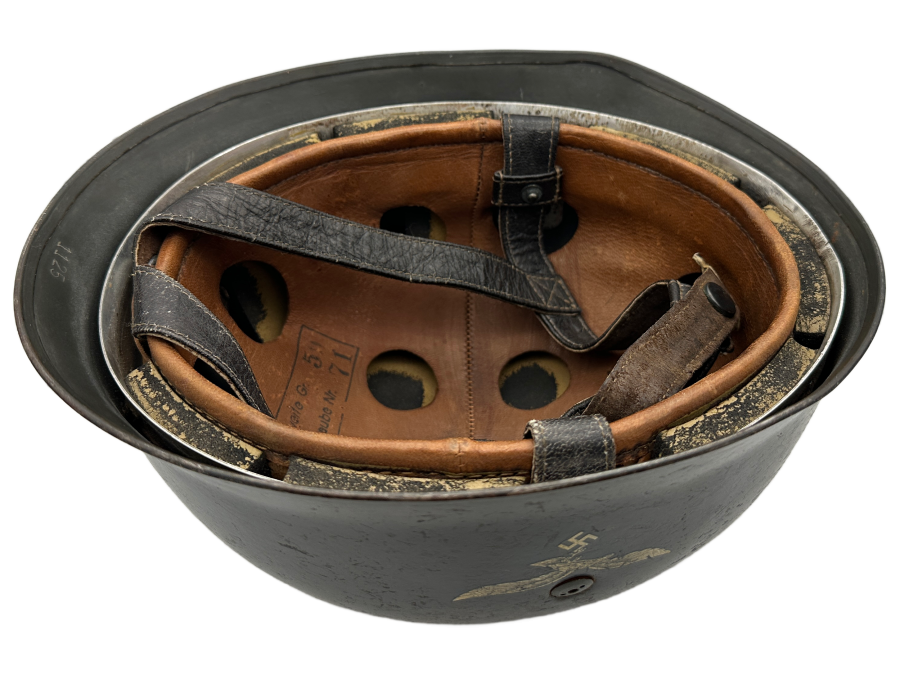 WW2 German Luftwaffe, M38 Paratrooper Double Decal Helmet Original ...