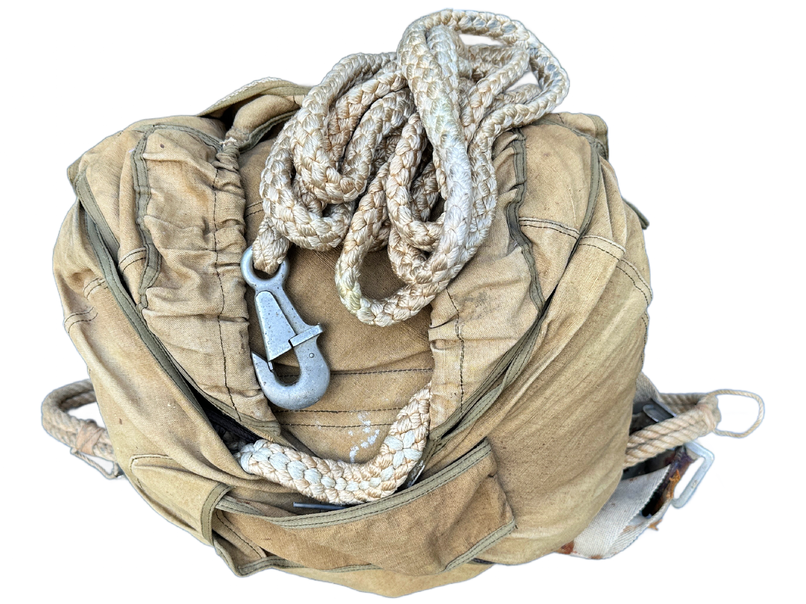 WW2 Original German Paratrooper Fallschirmjager Parachute Complete Set ...