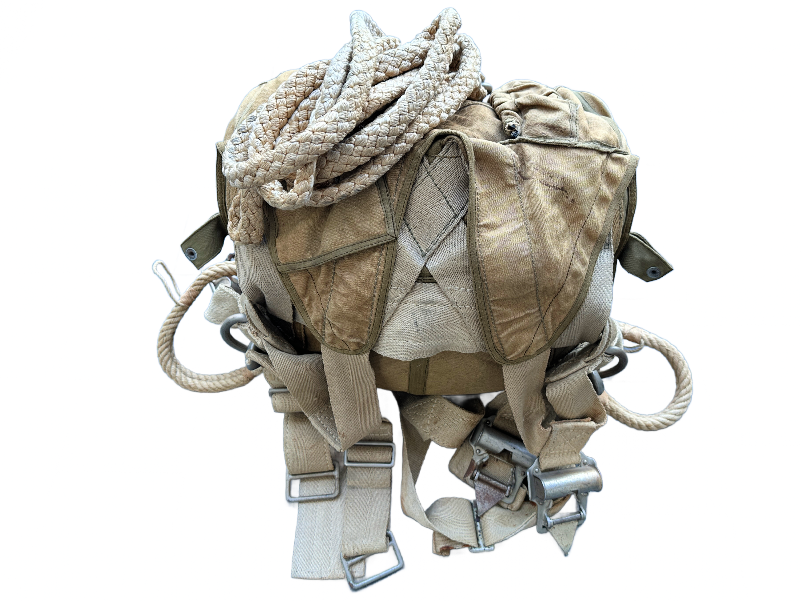 WW2 Original German Paratrooper Fallschirmjager Parachute Complete Set ...