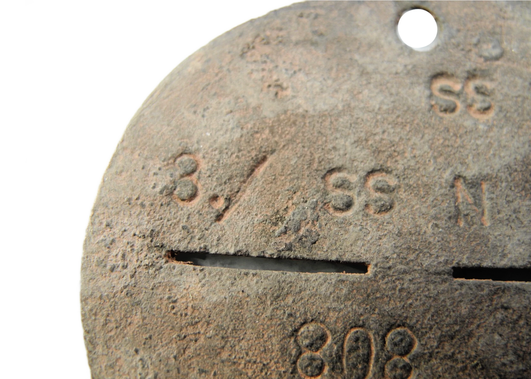 WW2 RARE German Wehrmacht ~S~~S~ Identification Tag (V.T. 3./N808 ...