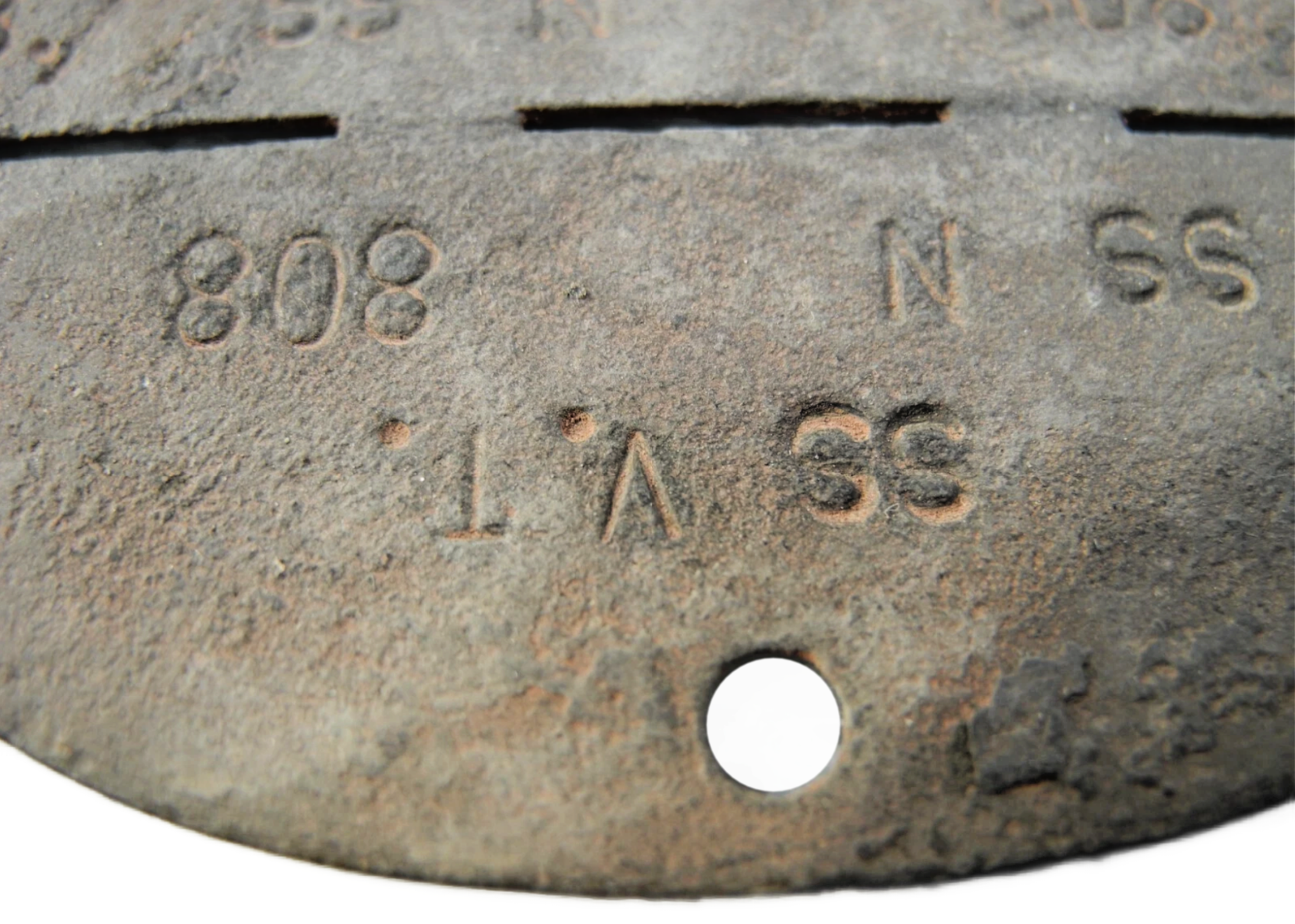 WW2 RARE German Wehrmacht ~S~~S~ Identification Tag (V.T. 3./N808 ...