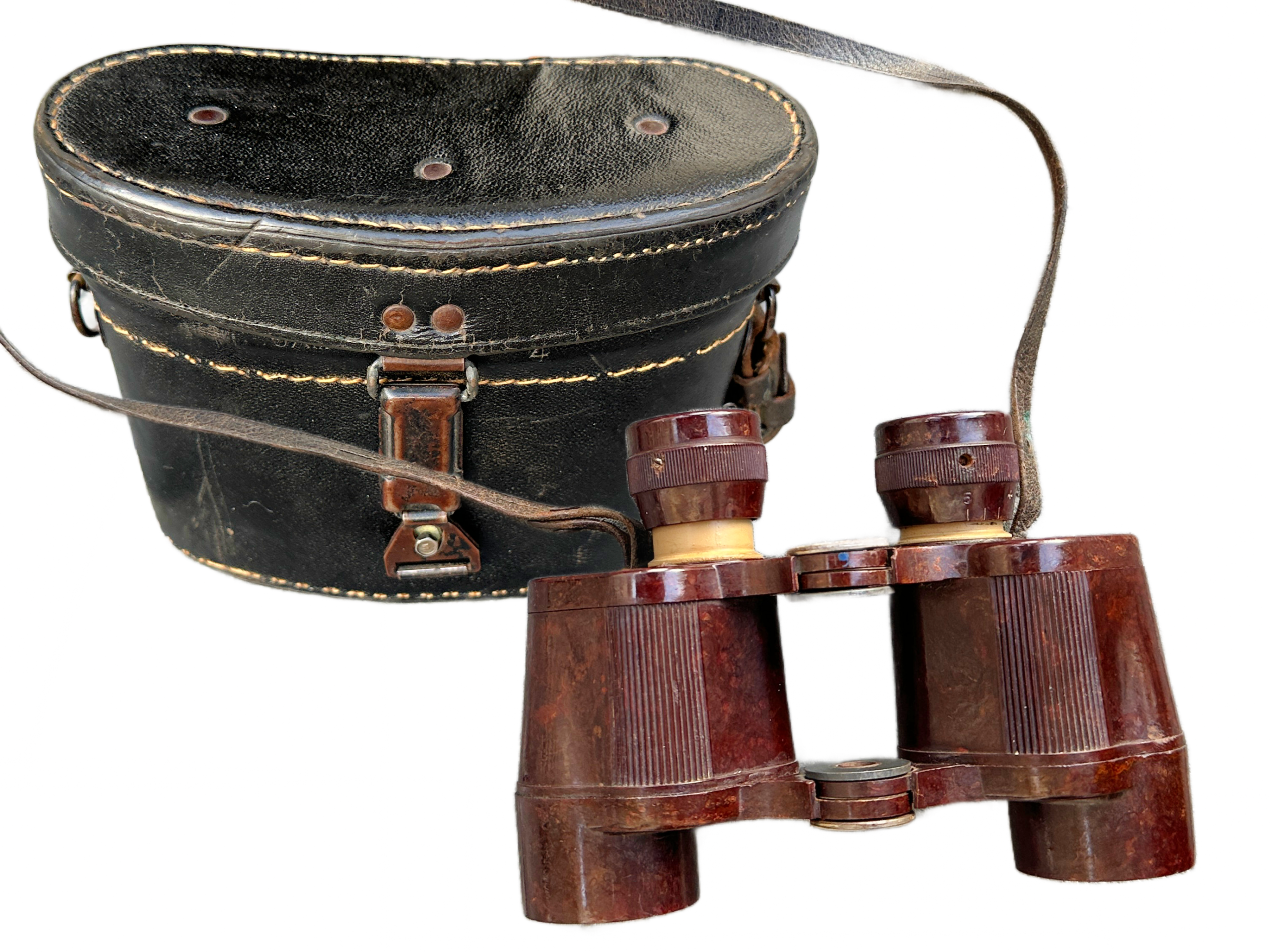 WW2 German RARE Wehrmacht Dienstglas 6x30 Bakelite Binoculars with ...
