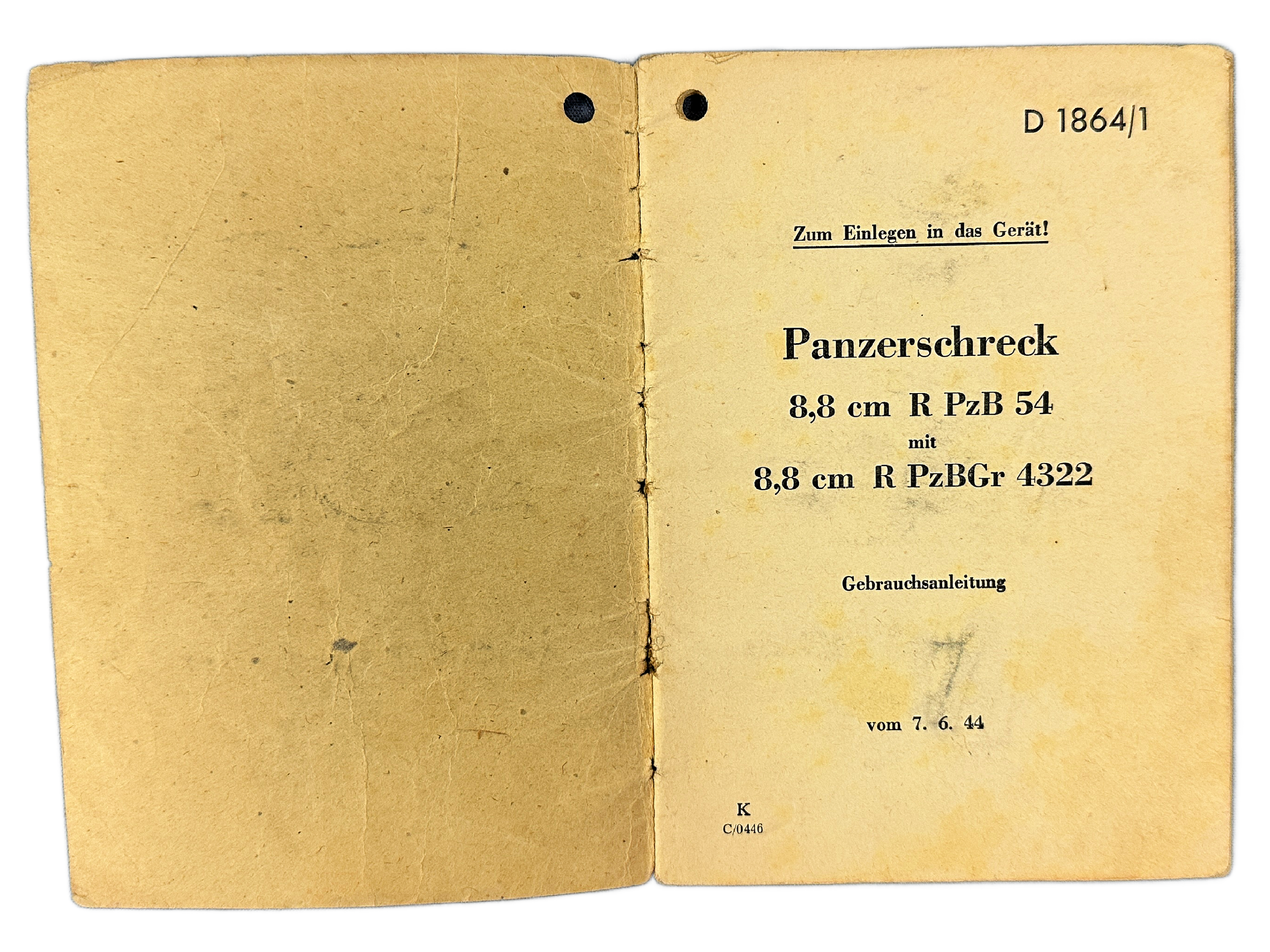 WW2 Original VERY RARE German (RPzB) Panzerschreck Model 54- 8.8cm Anti ...
