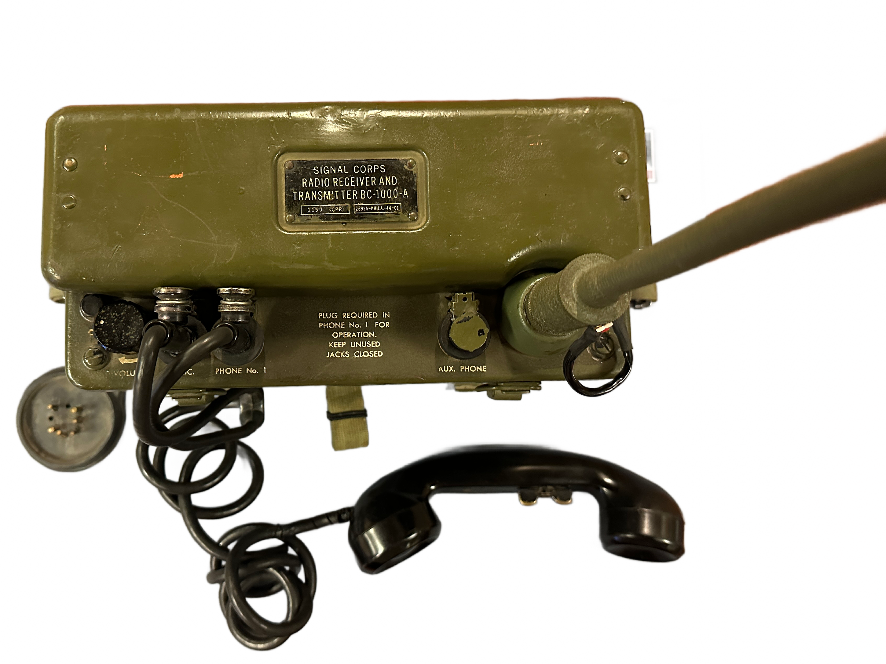 Original WWII U.S. Signal Corps BC-1000 Backpack Radio Receiver and ...