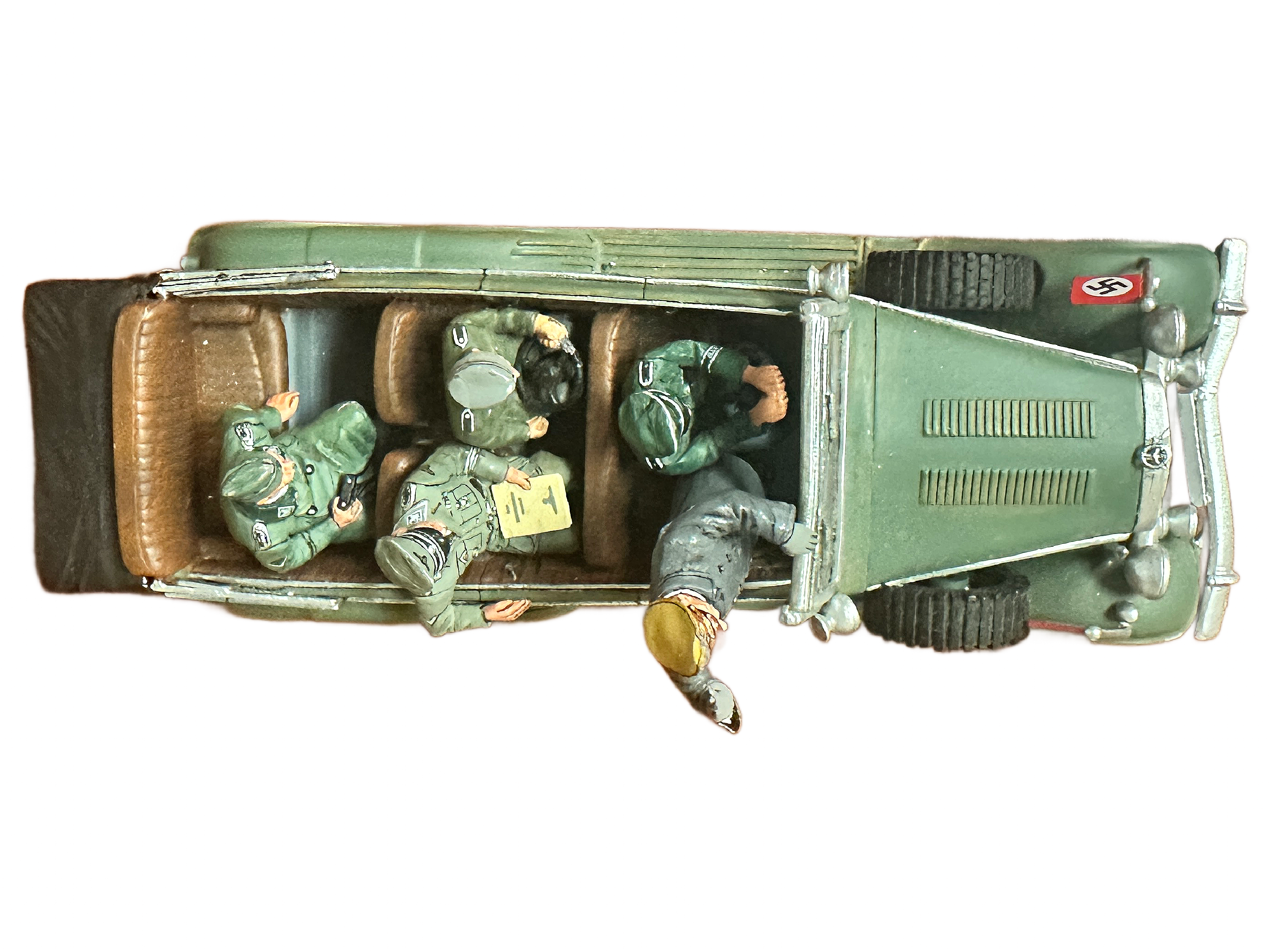 WW2 Vintage German Hand Painted Hitler Mercedes Six Wheel Staff Parade ...