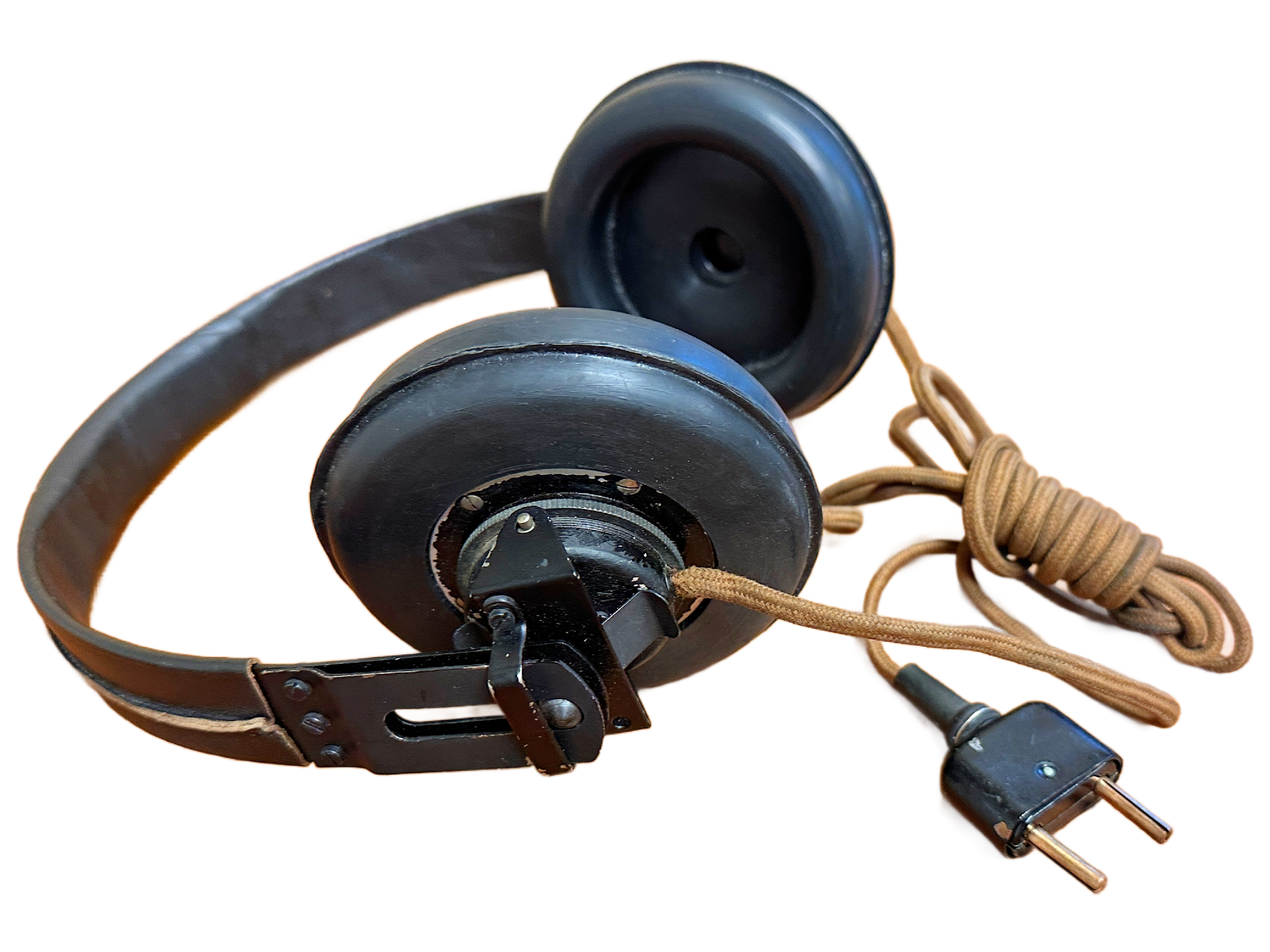 WW2 Original German Panzer Armored Vehicle Model “B” Headphones With ...