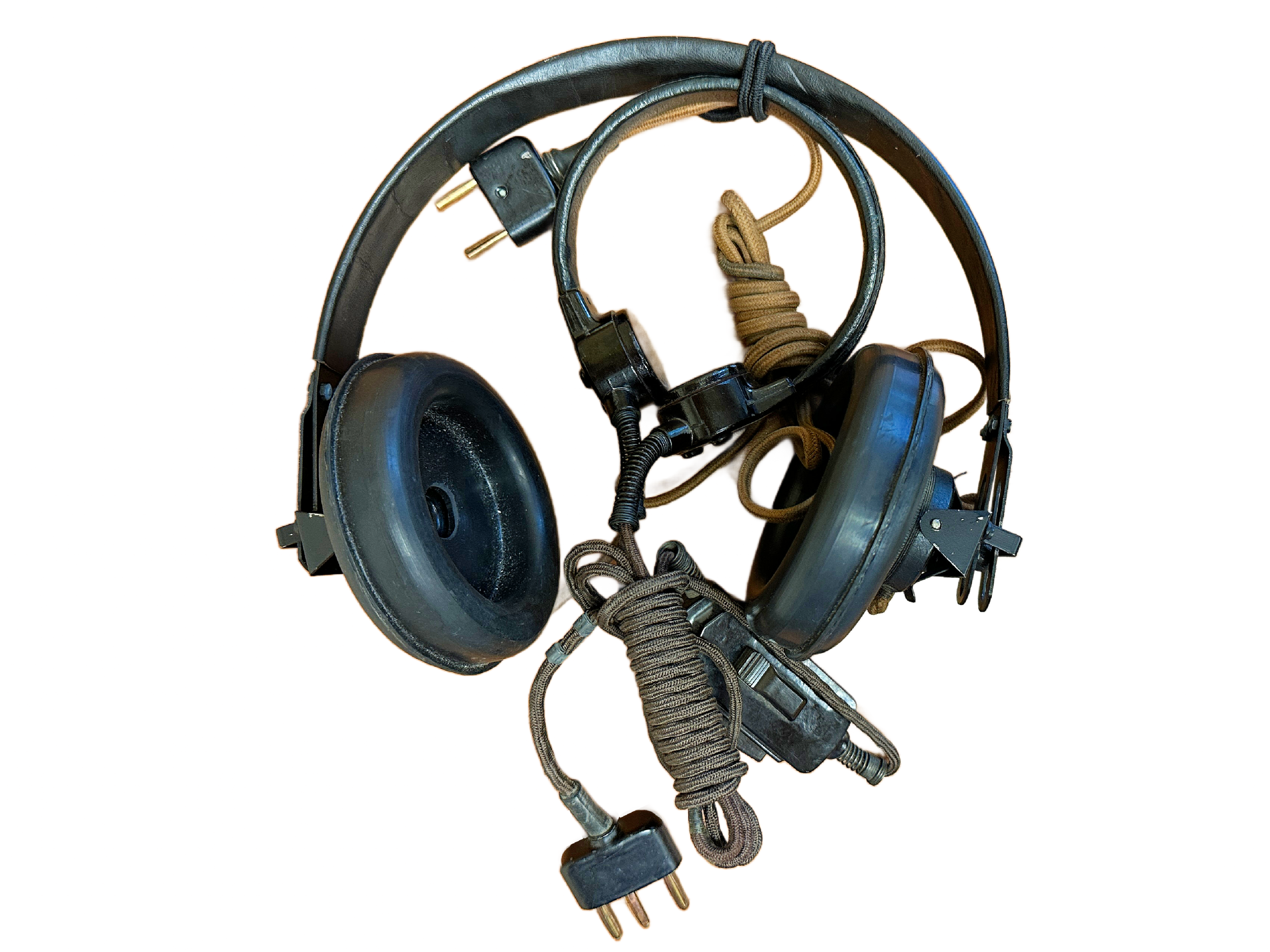 WW2 Original German Panzer Armored Vehicle Model “B” Headphones With ...