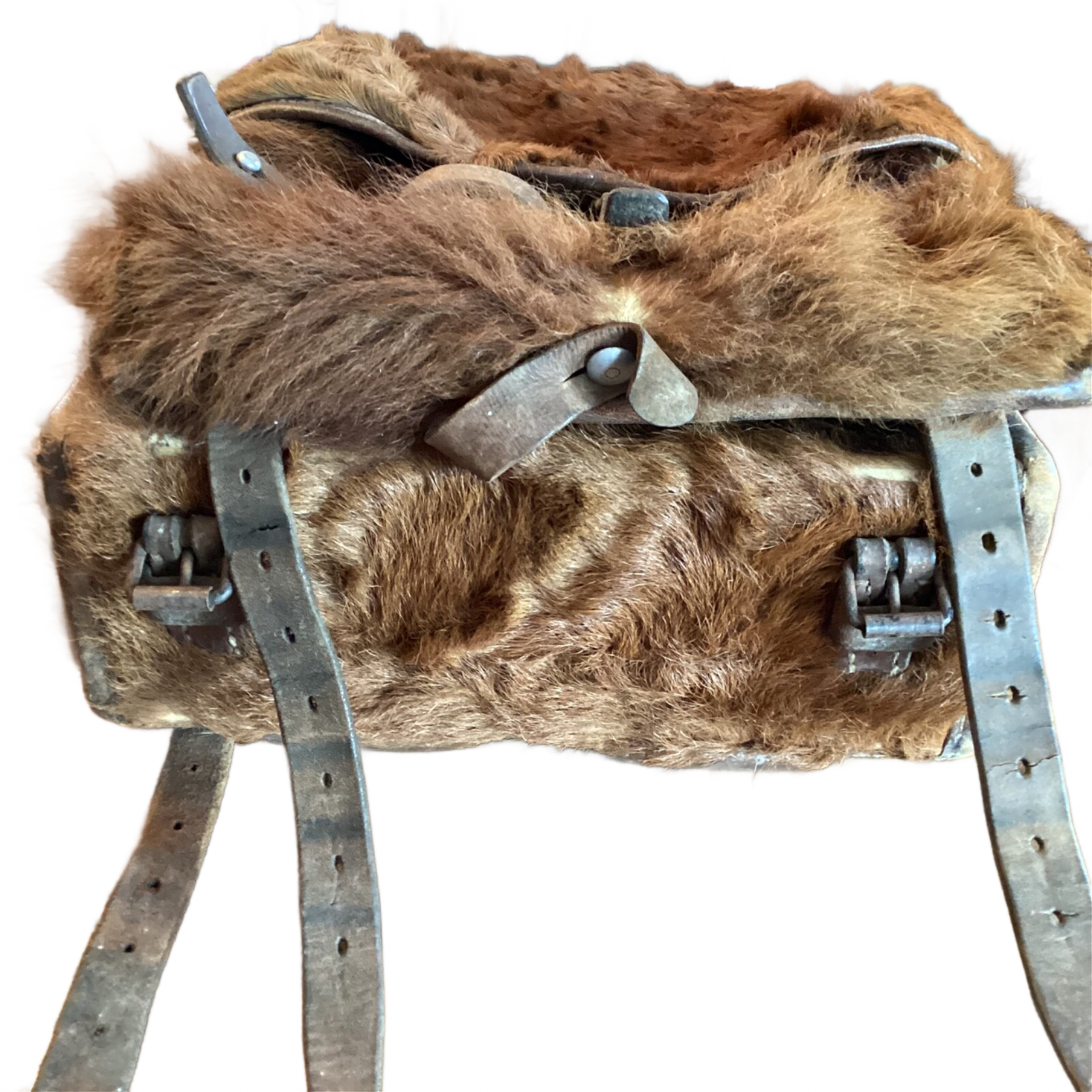 WW2 Original German 1943 Military Pony Fur Backpack Tornister Rucksack ...