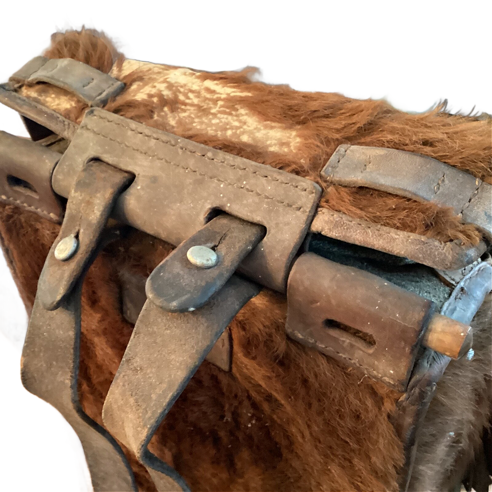 WW2 Original German 1943 Military Pony Fur Backpack Tornister Rucksack ...