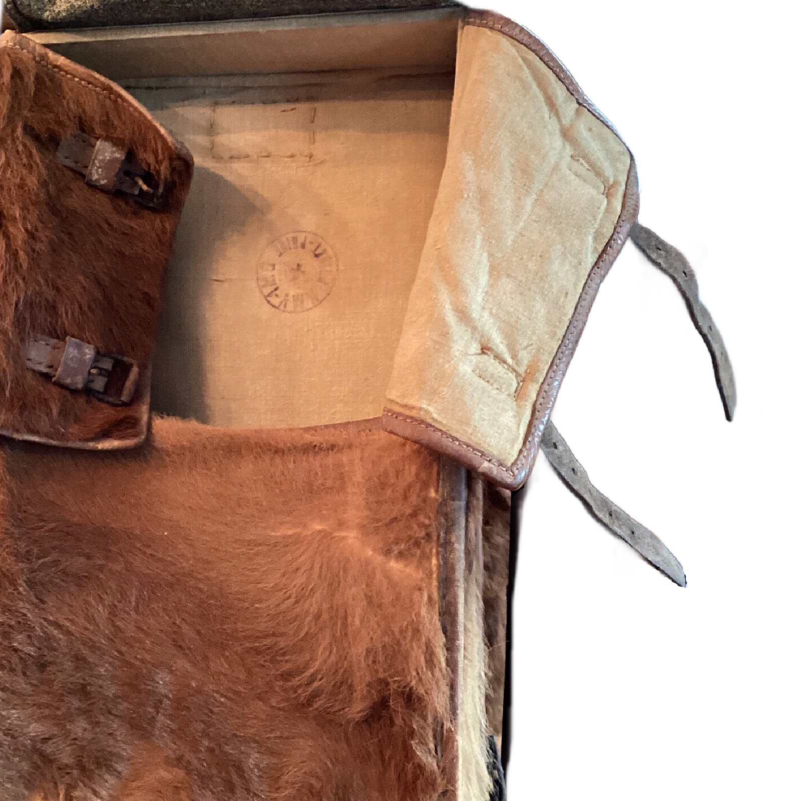 WW2 Original German 1943 Military Pony Fur Backpack Tornister Rucksack ...