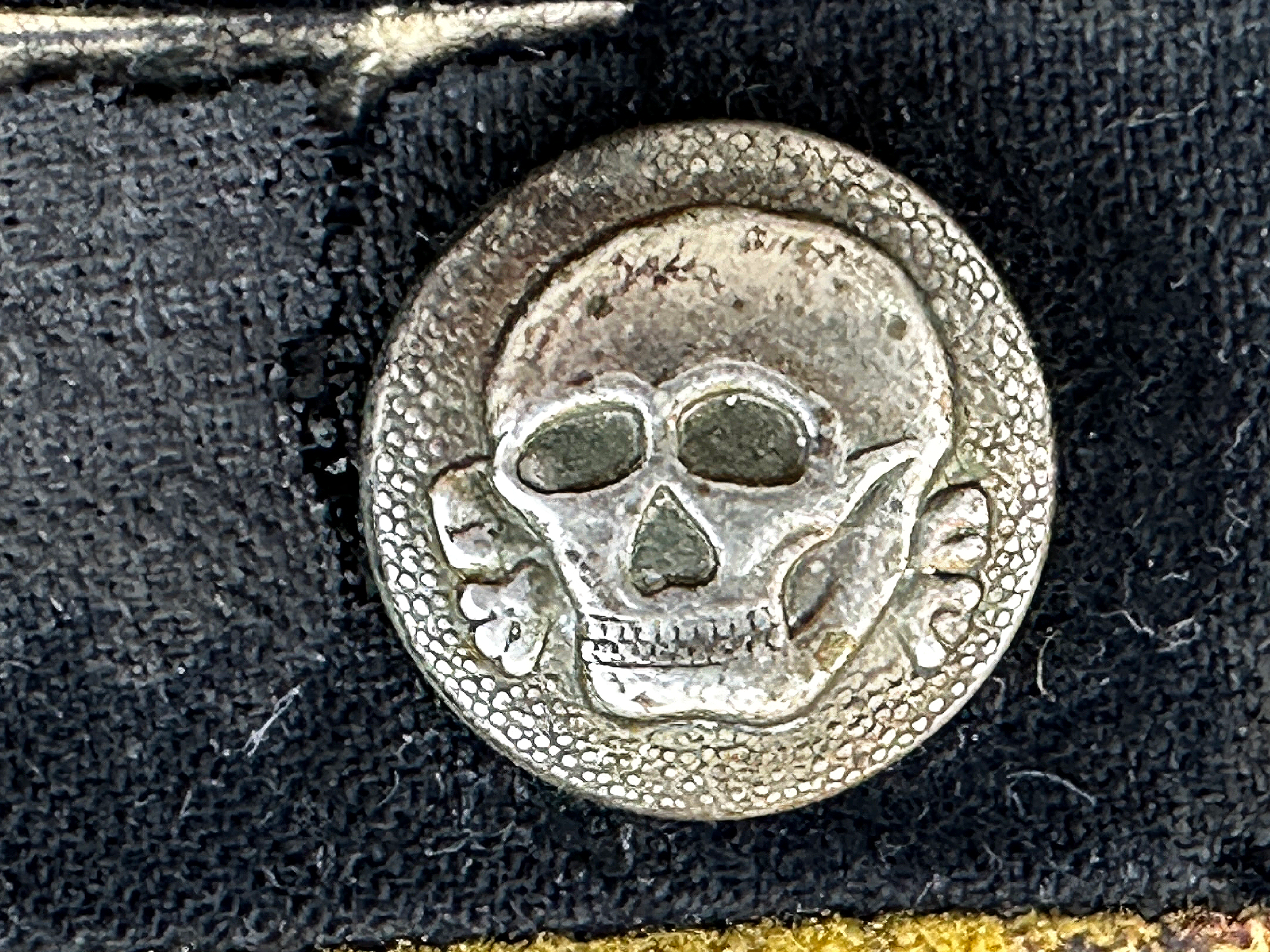 German SS-VT Skull Cap Button by RZM SS & Collar Tab | World War I & II ...