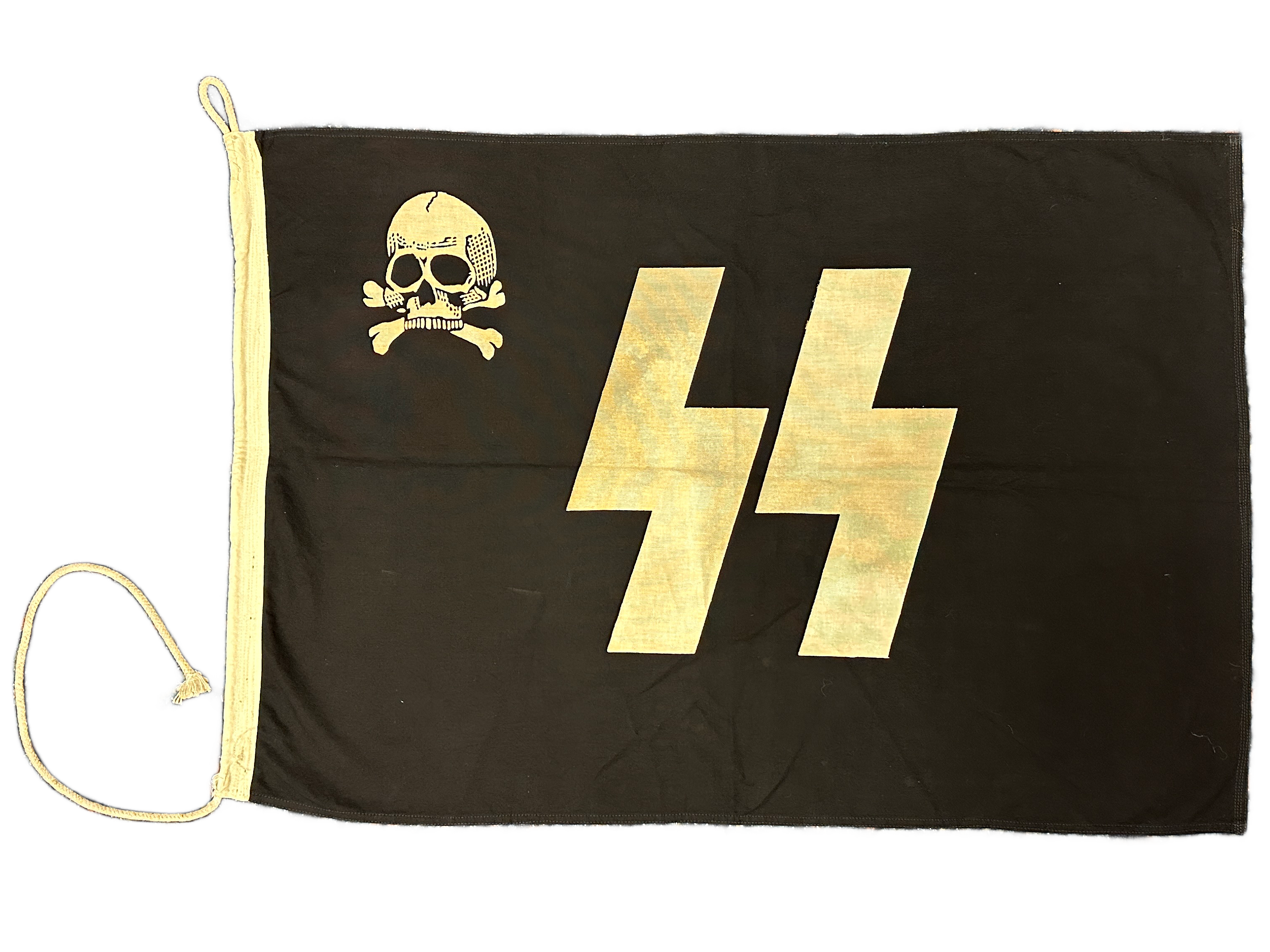 WW2 German Nazi SS Runes Double Sided Skull Flag, Size 2' x 3' | World ...