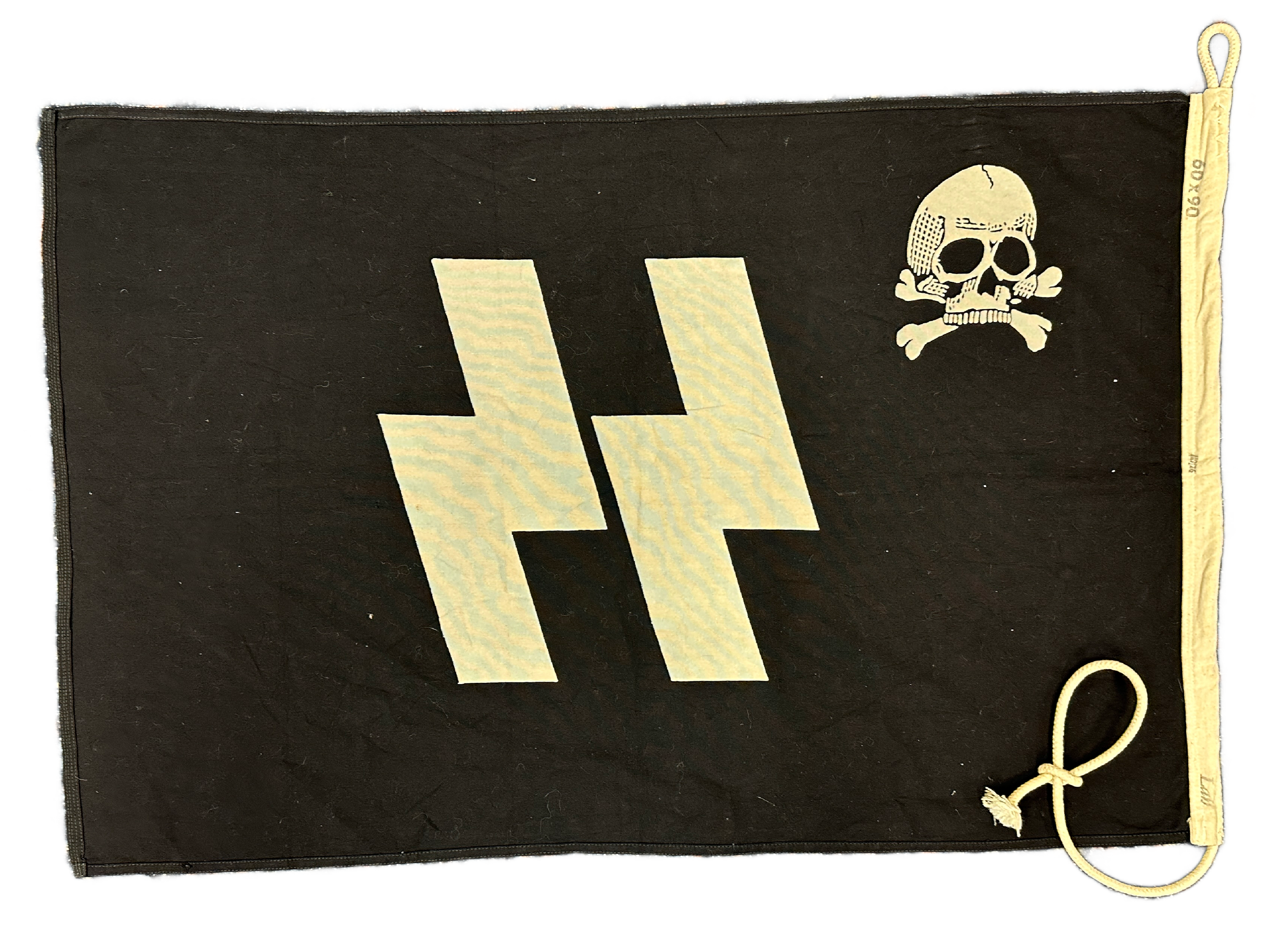 WW2 German Nazi SS Runes Double Sided Skull Flag, Size 2' x 3' | World ...