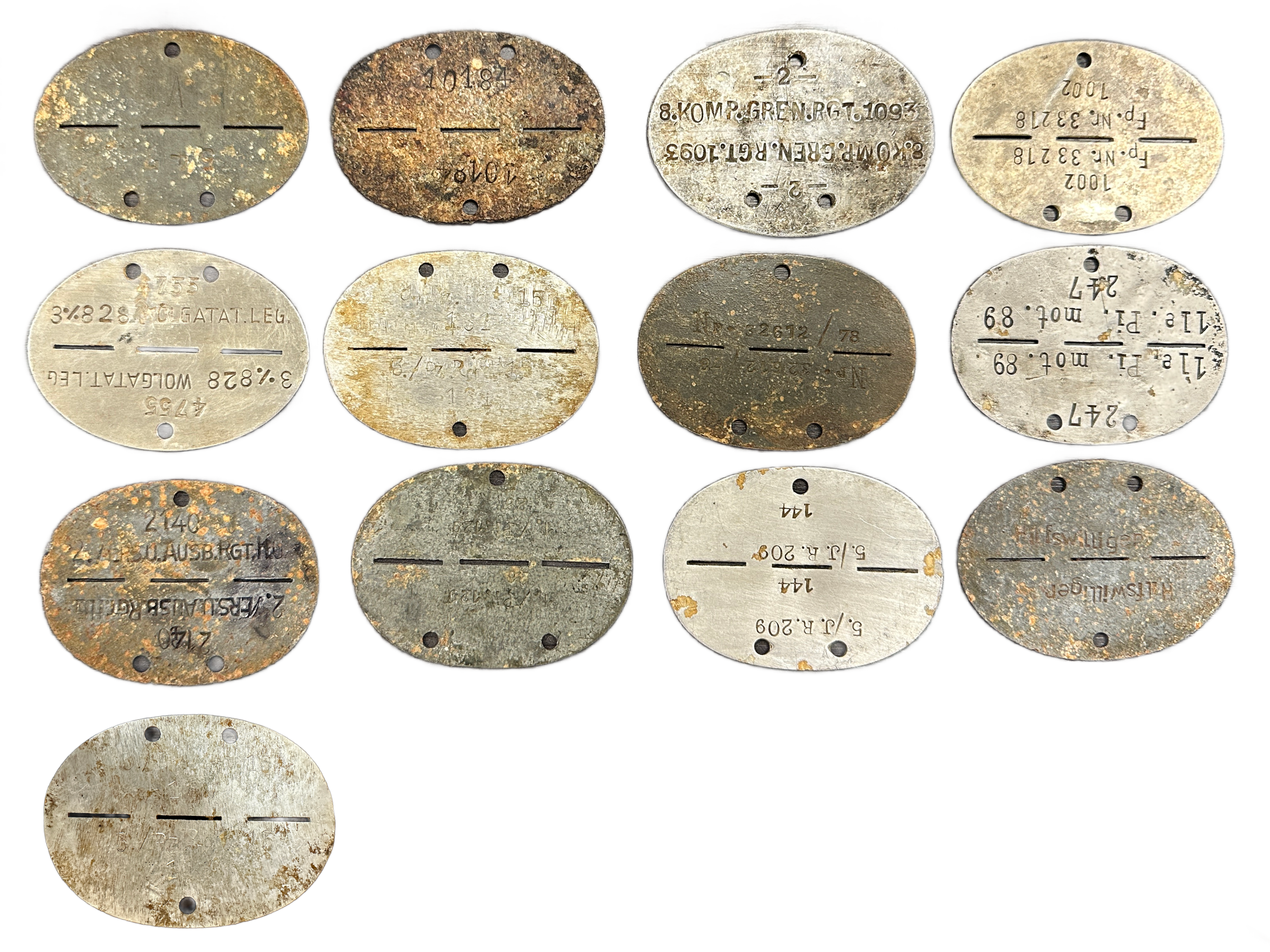 WW2 German Third Reich Dog Tags Group & Tag Identification Books by ...