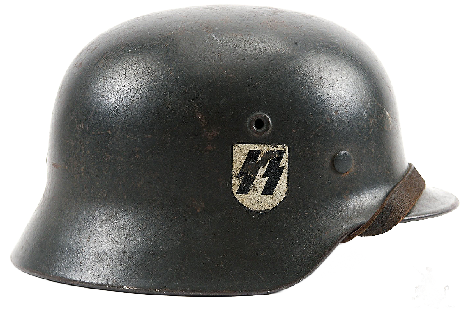 WW2 Original German M40 ET64 Single Decal SS Helmet with Liner ...