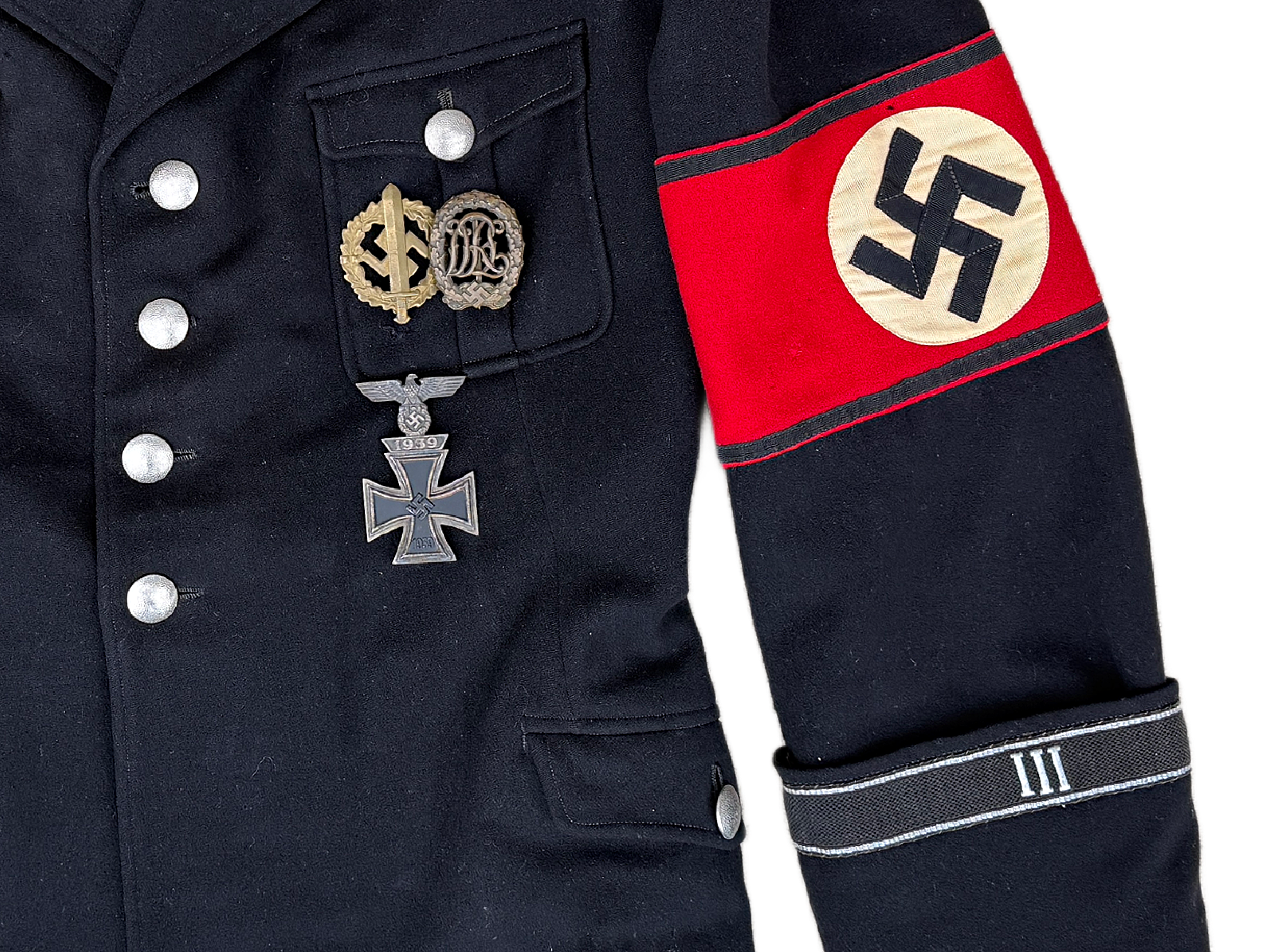 German Allgemeine SS 51st Standarte Officers Black Service Tunic For ...
