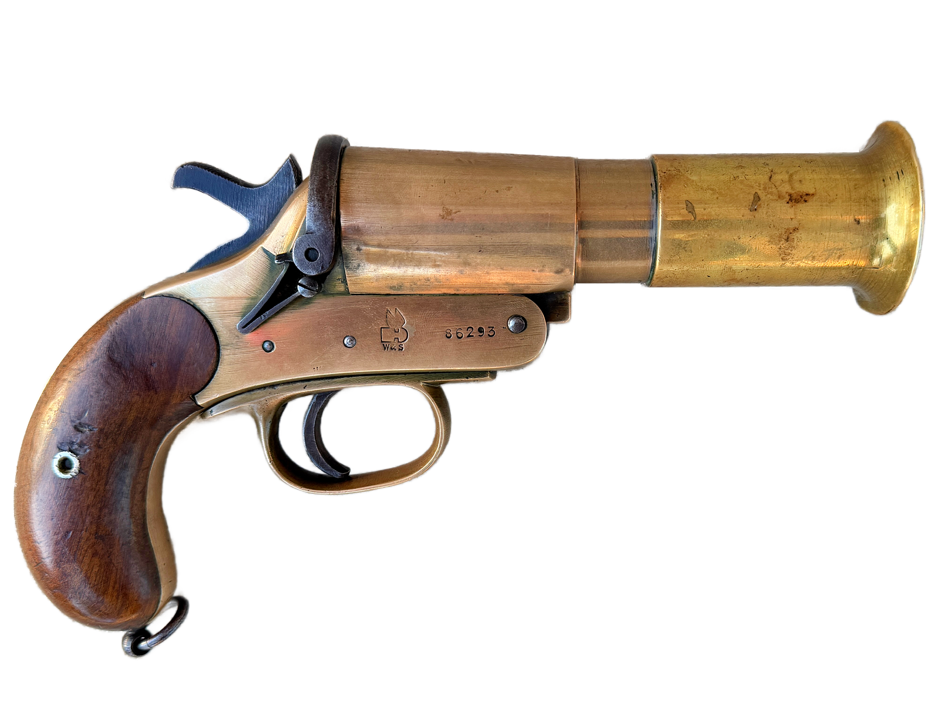 Original WW1 British 1918 MKIII Webley & Scott Brass Flare Gun for Sale ...