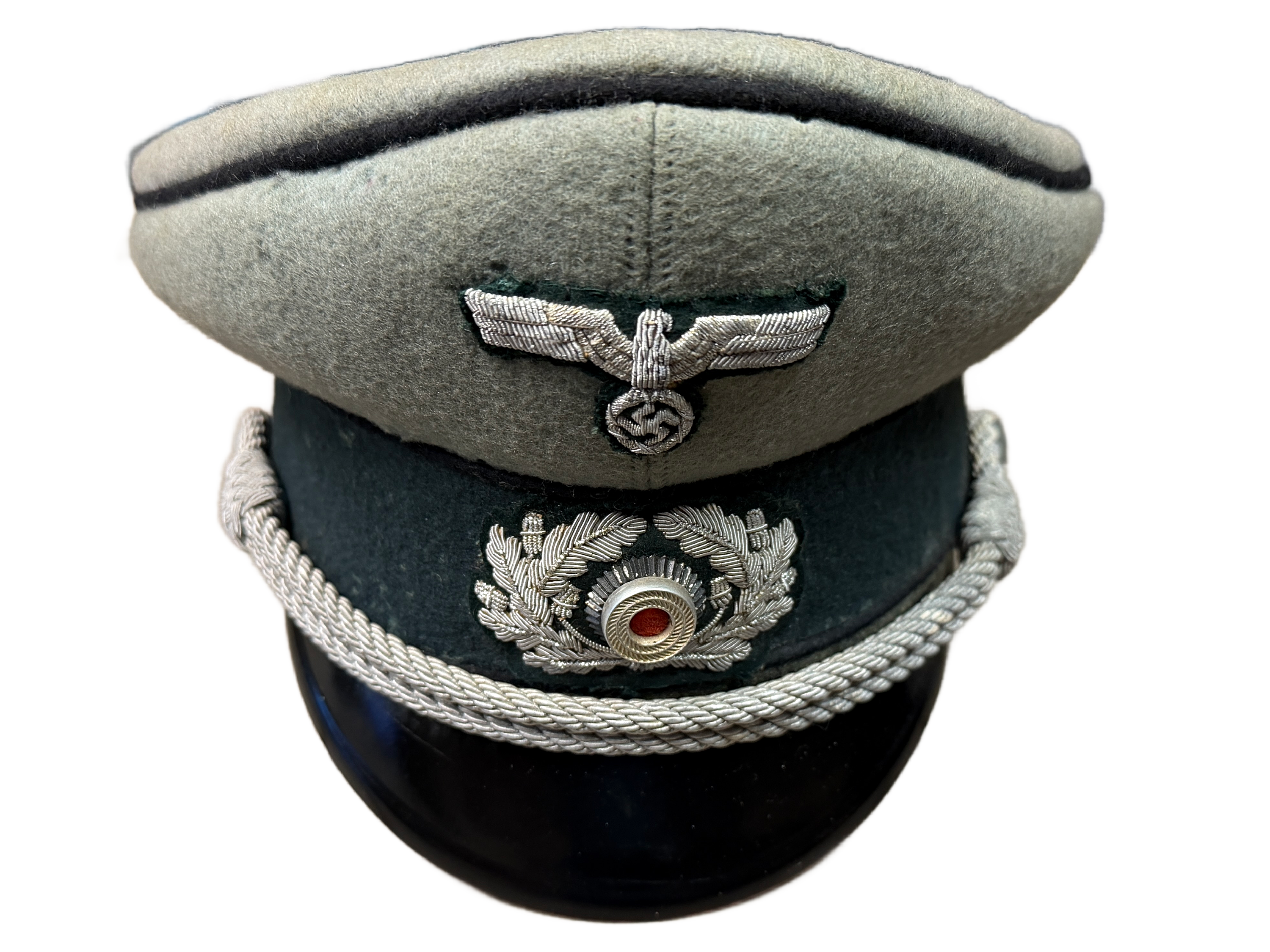 WW2 Original German Army (Heer) Pionier Engineer Officers Visor Cap ...