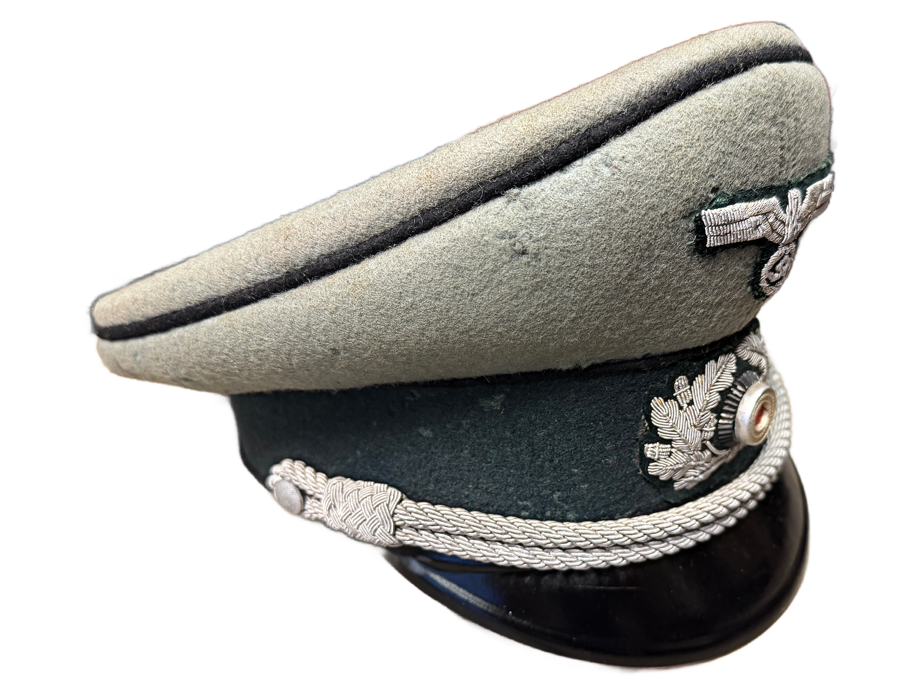 WW2 Original German Army (Heer) Pionier Engineer Officers Visor Cap ...