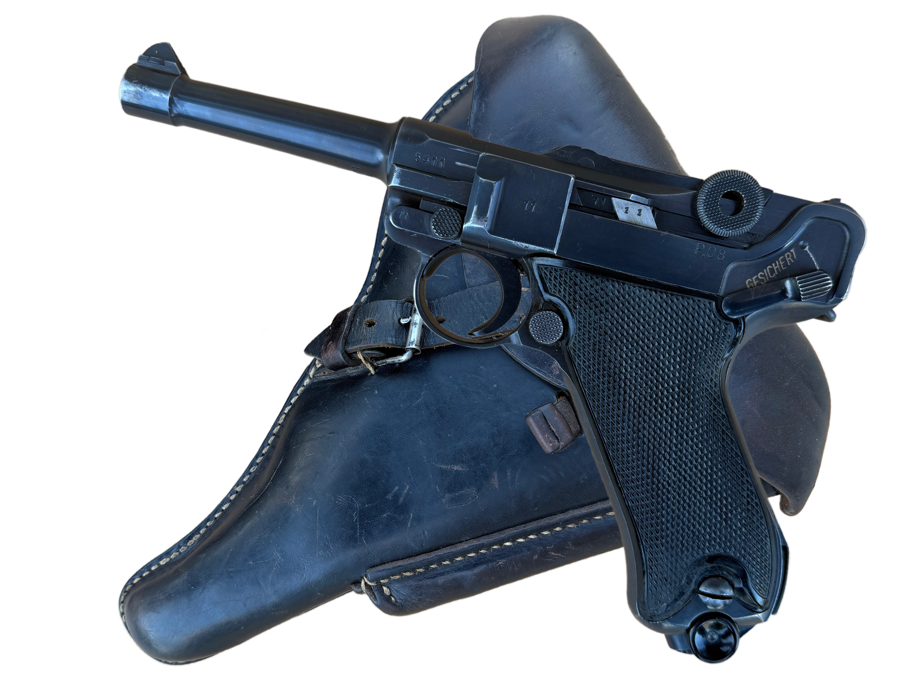 WW2 German 1941 P.08 byf 41 Black Widow All-Matching Luger Pistol with ...