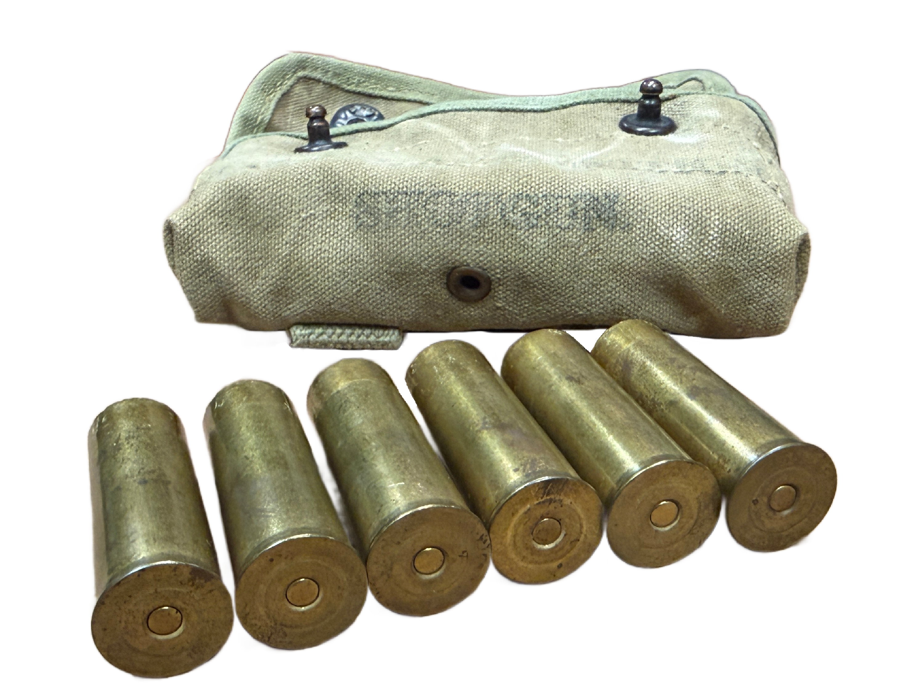 WW2 US Army Atlas A Wning 1943 Shotgun Ammo Pouch with 6 Original Live ...