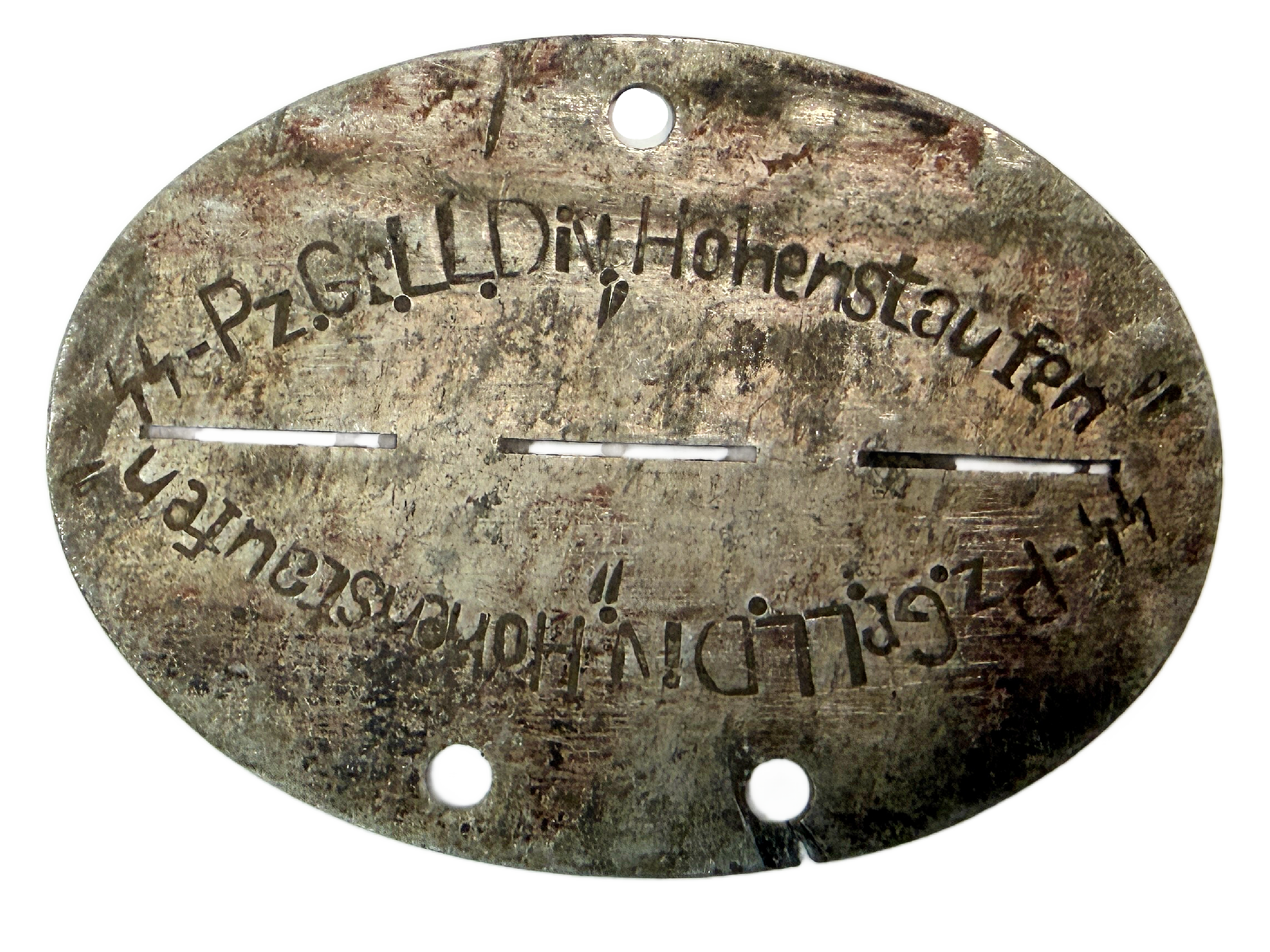 Original German 9th SS Panzer Division Hohenstaufen Identification Tag ...