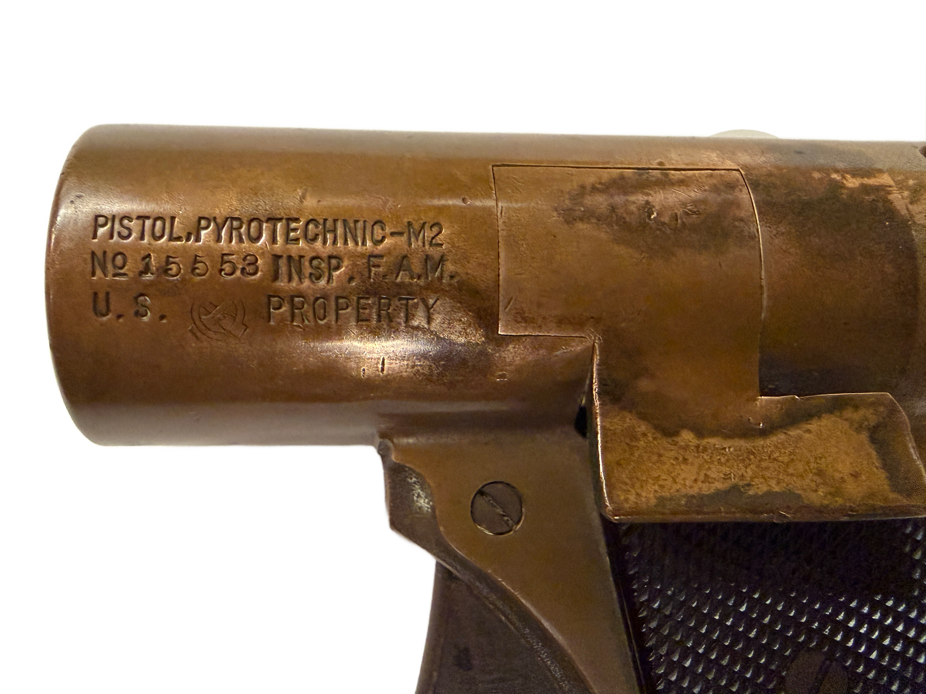 Original WW2 US Model M2 Pyrotechnic Brass Flare Pistol By ...