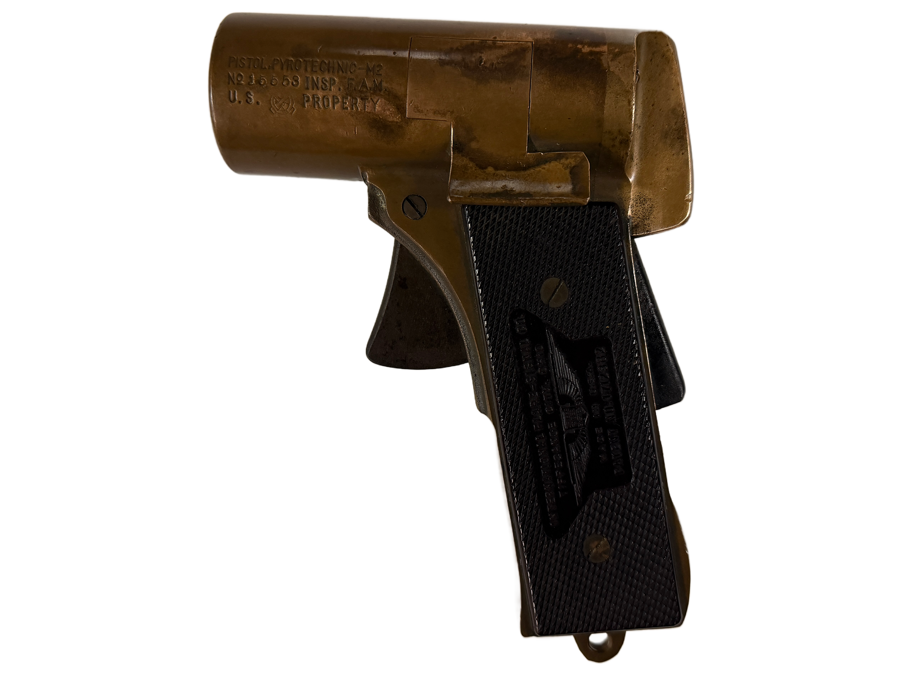 Original WW2 US Model M2 Pyrotechnic Brass Flare Pistol By ...