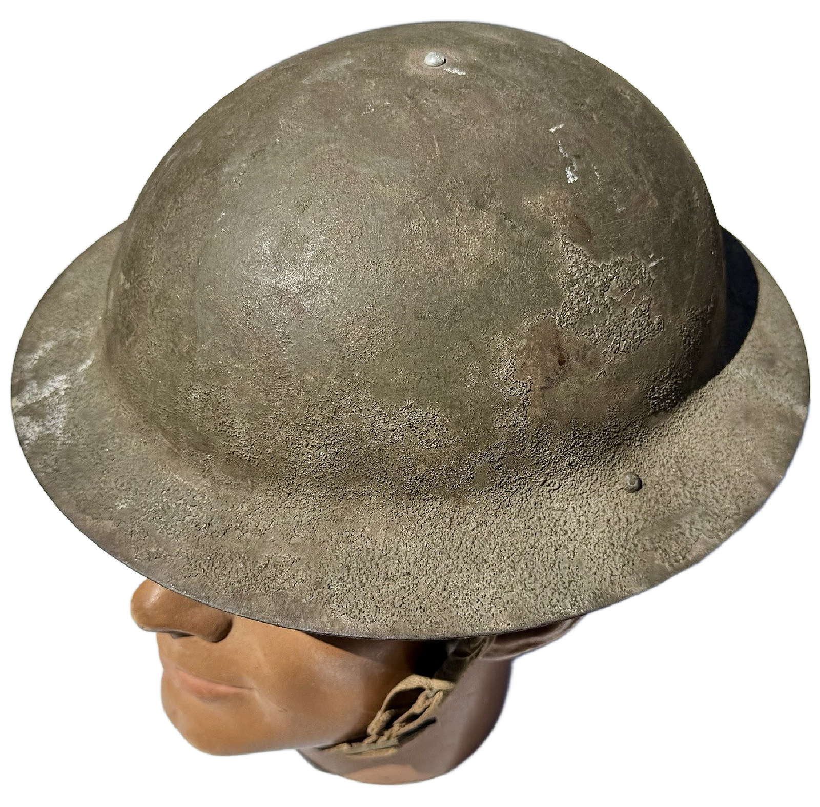 WW2 British MK2 Brodie Helmet 1939 with Leather Liner and Chin Strap ...