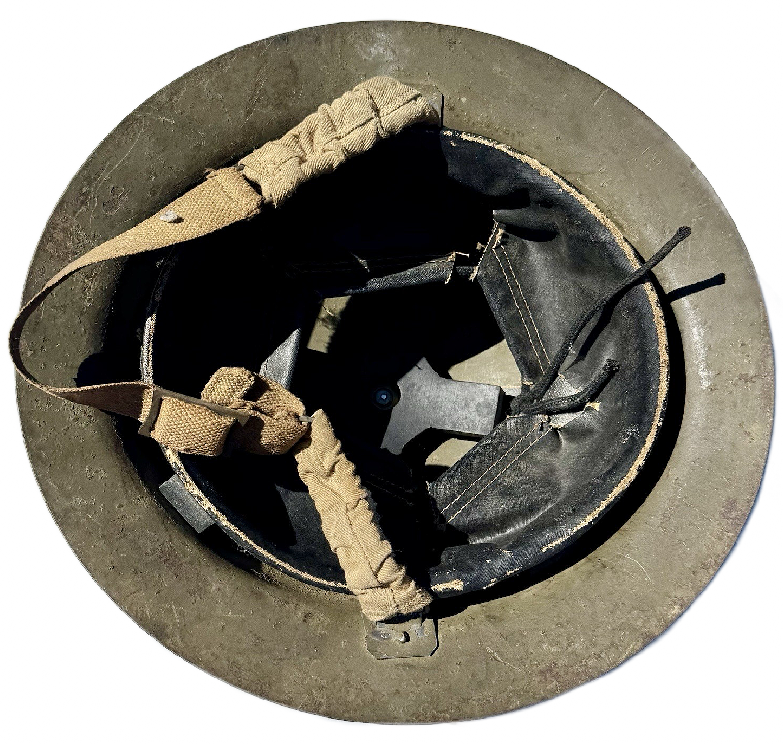 WW2 British MK2 Brodie Helmet 1939 with Leather Liner and Chin Strap ...