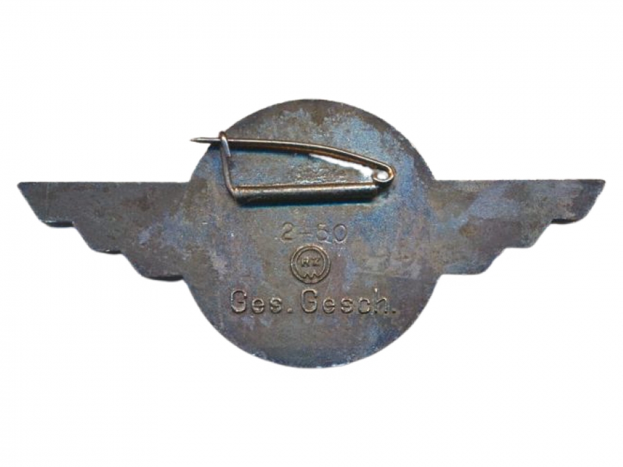 WW2 German NSFK/DLV Glider Korps Officers Visor Cap Badge Insignia ...