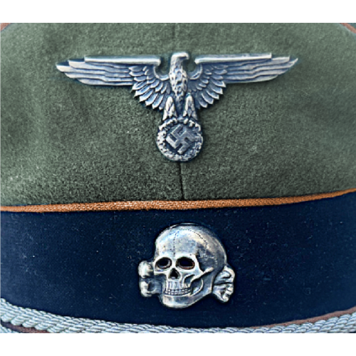 WW2 German SS-Totenkopfverbände Concentration Camp Officer Visor Cap ...
