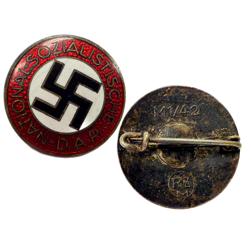 Original German Third Reich NSDAP Party Membership Badge Marked M1/42 ...